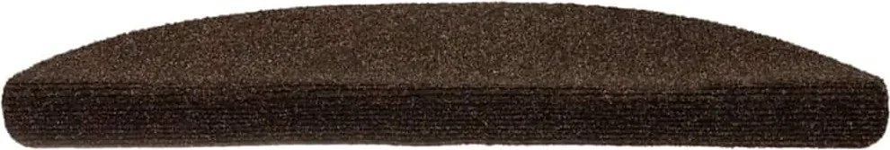 Schodové rohože samolepicí 20 ks 56 x 17 x 3 cm hnědé půlkulaté 3365674