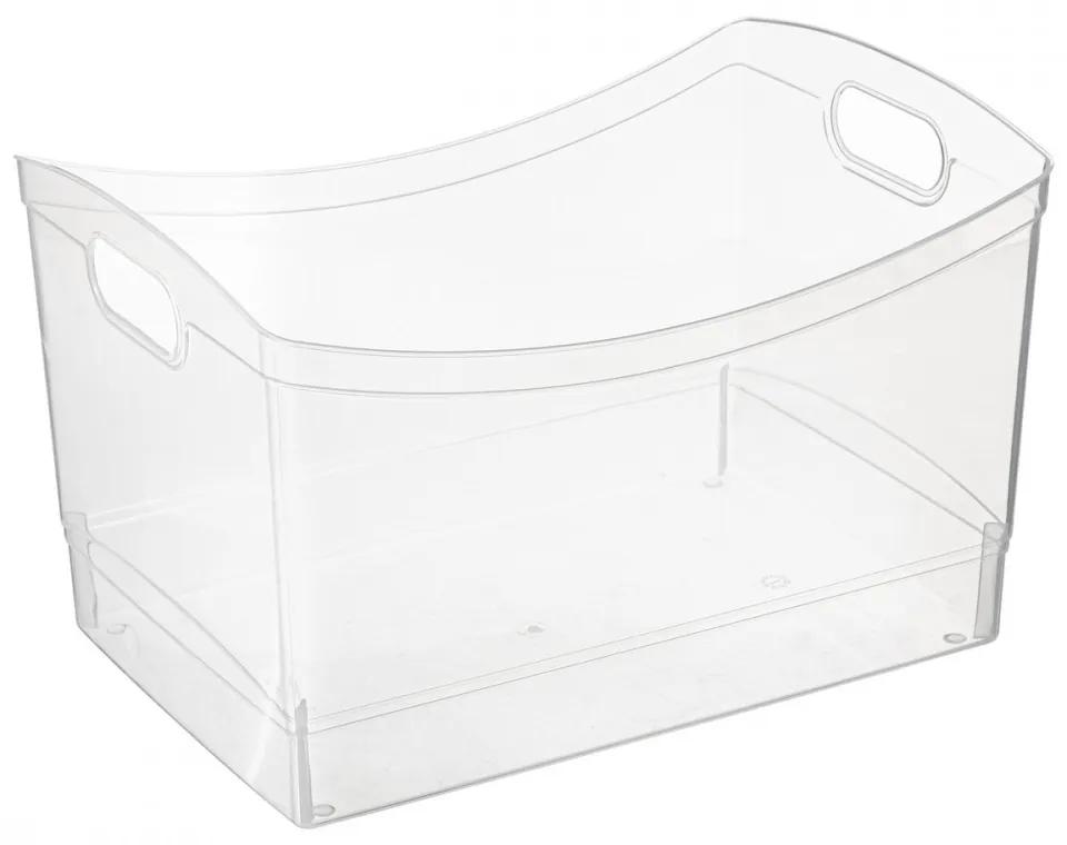 5Five® Transparentní úzký úložný box, organizér, 21l, s úchyty USE JJA173620A