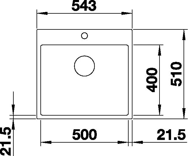Granitový dřez Blanco SUBLINE 500 IF/A SteelFrame InFino antracit s excentrem 524111