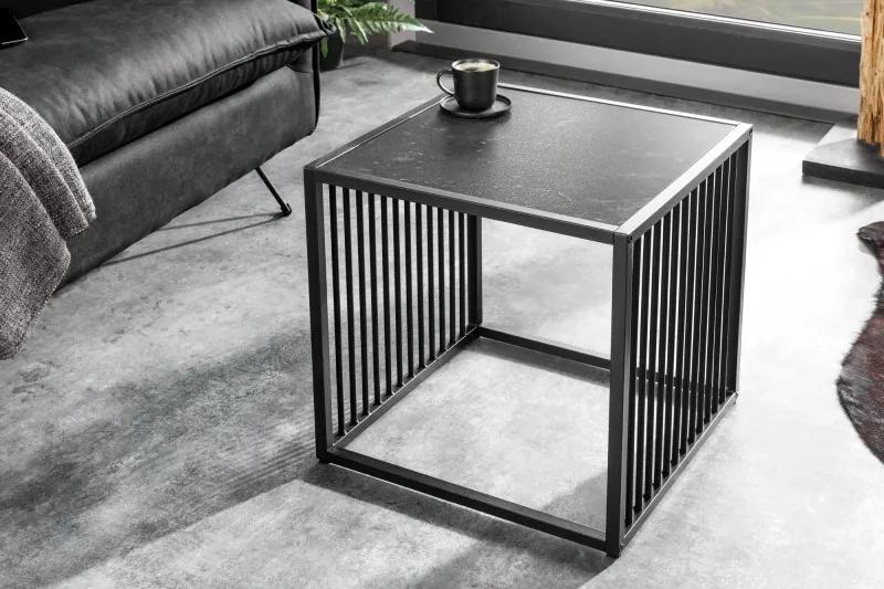 Noble Home Černý odkládací stolek Architecture 40 cm