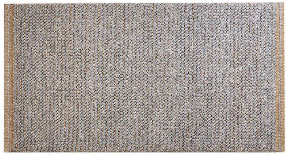 Vlněný koberec 80 x 150 cm šedý/hnědý BANOO Beliani