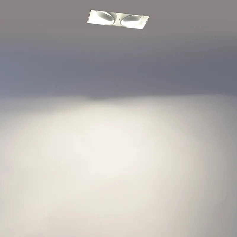 Chytré vestavné bodové svítidlo bílé bezrámečkové vč. 2 WiFi GU10 - Oneon 2