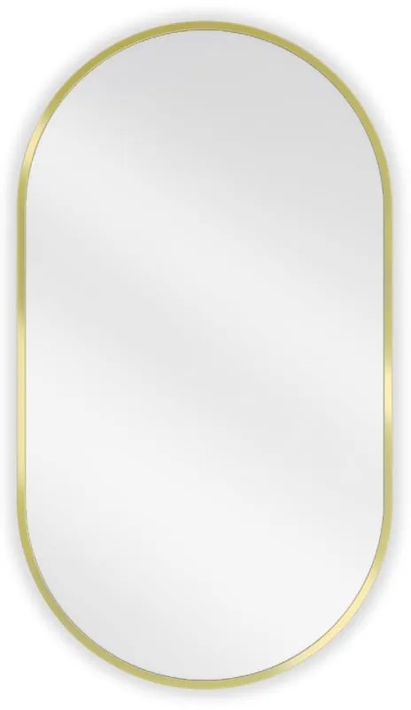 Mexen Loft, oválné koupelnové zrcadlo 80 x 45 cm, barva rámu zlatá lesklá, 9851-080-045-000-50