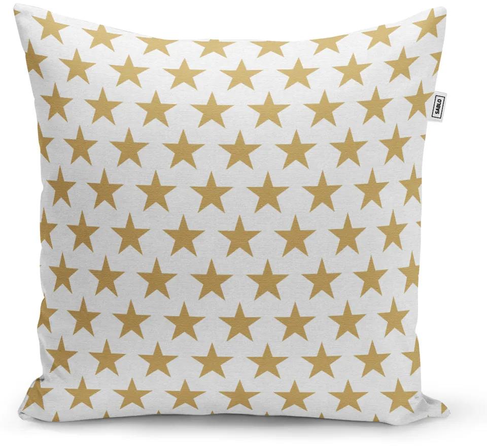 Polštář SABLO - Zlaté hvězdy 60x60 cm