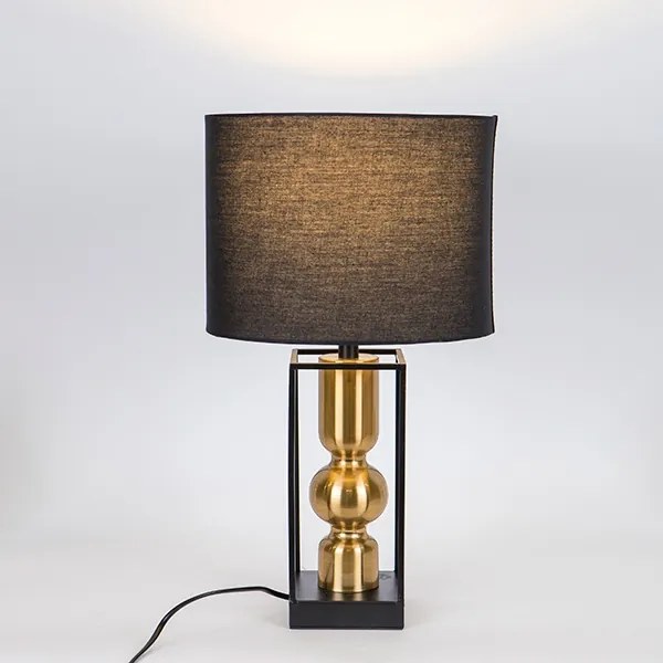 Stolní lampa 1xE27/40W/230V černá/zlatá