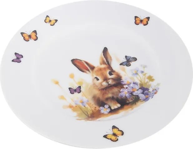 Sada porcelánových dezertních talířů JARO zajíc 20 cm 2 ks