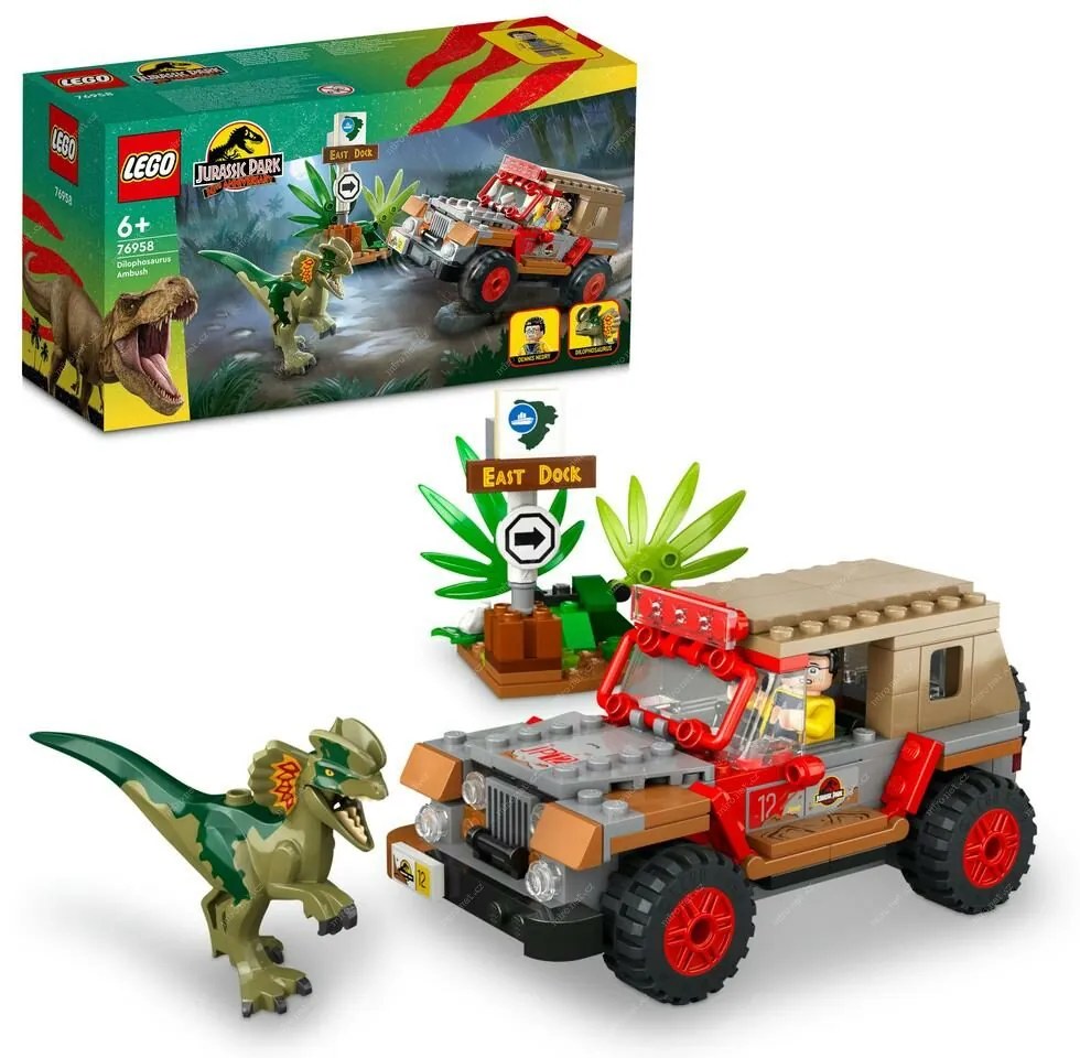 Lego stavebnice lego jurassic world 76958 útok dilophosaura
