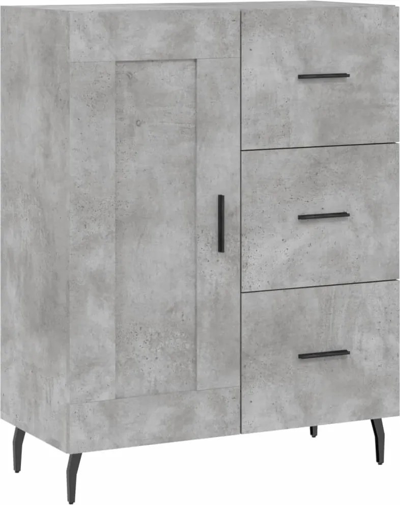 Skříň highboard betonově šedá 69,5x34x180 cm kompozitní dřevo 3190041