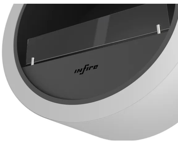 InFire - Nástěnný BIO krb pr. 70 cm 3kW bílá