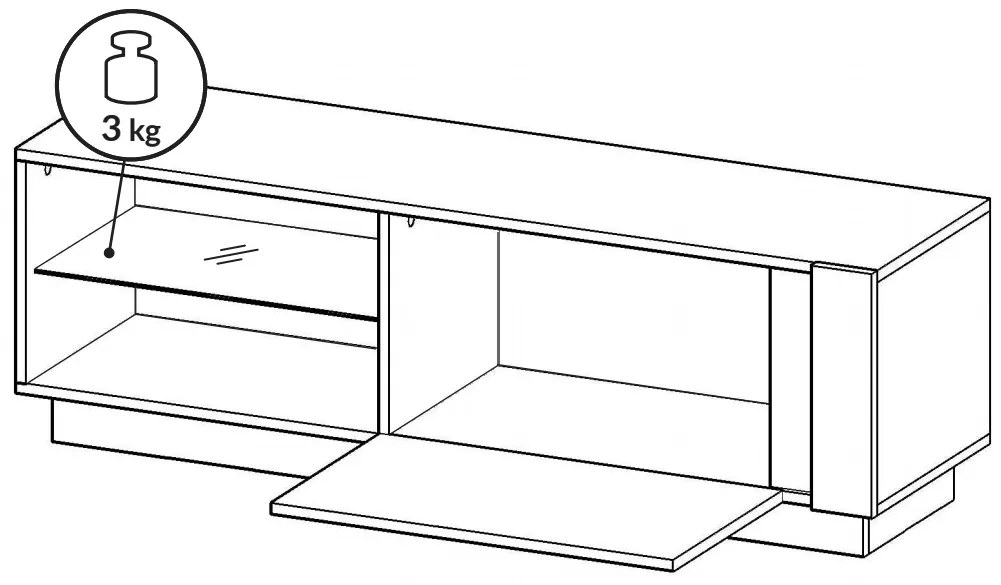 TV stolek Airoo 138, dub artisan