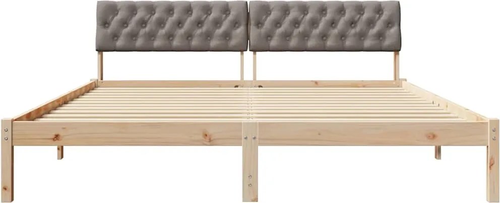 Rám postele Hnědá a taupe 180 x 200 cm Masivní borovicové dřevo 3394346
