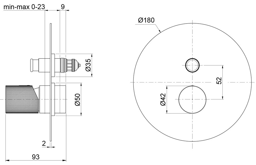 Sapho Sapho, ULTRATAP podomítková sprchová baterie, 2 výstup, chrom, UT042T
