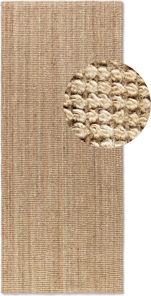 Hanse Home, Běhoun Bouclé Jute 105974 Natural Golden, 80x200, béžová, chodba / předsíň