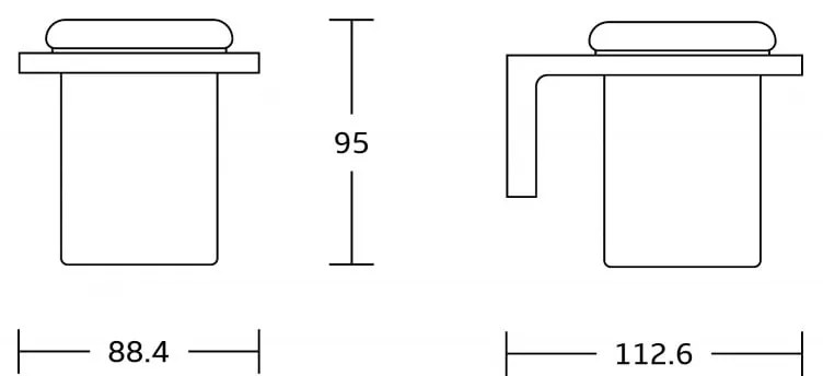 Mexen příslušenství, Lea držák na kartáček, černá, 7026038-70