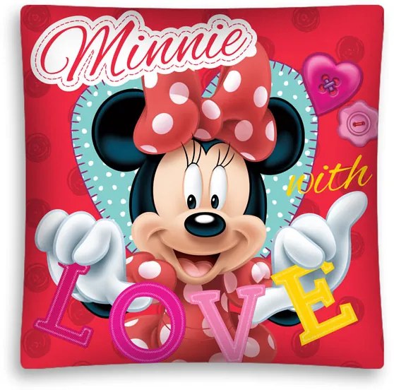 Detexpol Povlak na polštářek Minnie Love micro polyester 40x40 cm