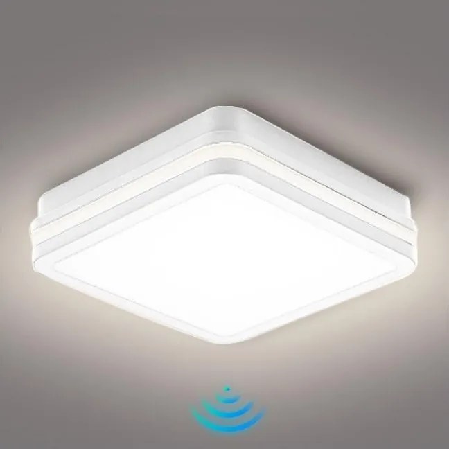 Brilagi - LED Venkovní svítidlo se senzorem BENE LED/24W/230V 26x26 cm bílá IP54