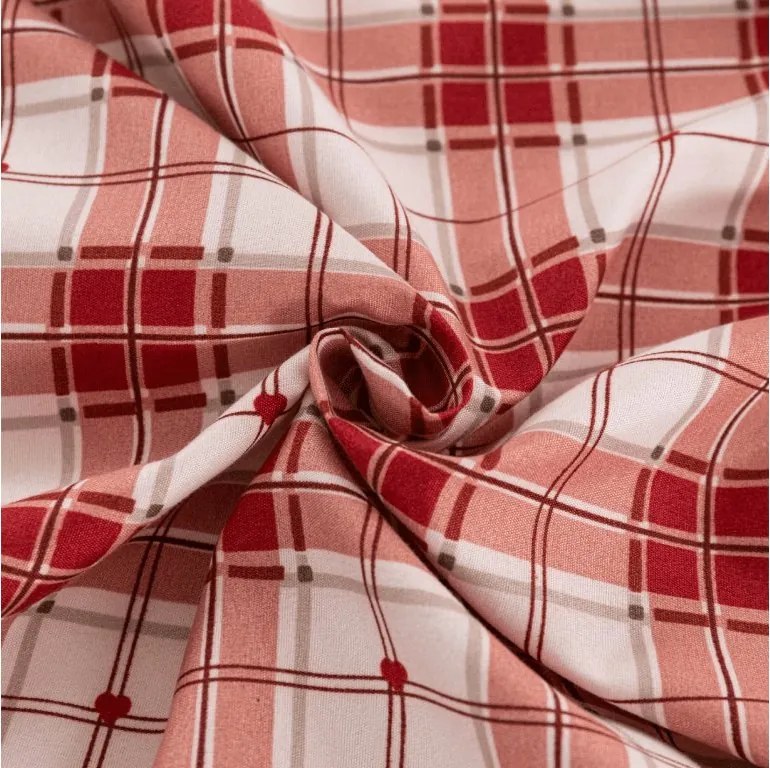 Prostěradlo z mikrovlákna TARTAN HEART barevné 90x200 cm