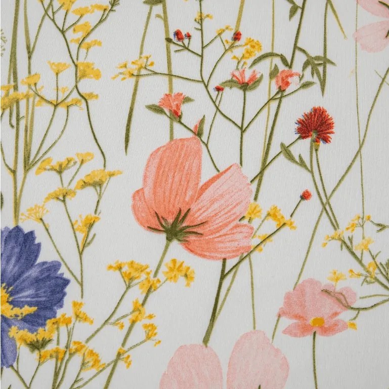 Prostěradlo z mikrovlákna WILDFLOWERS barevné 90x200 cm