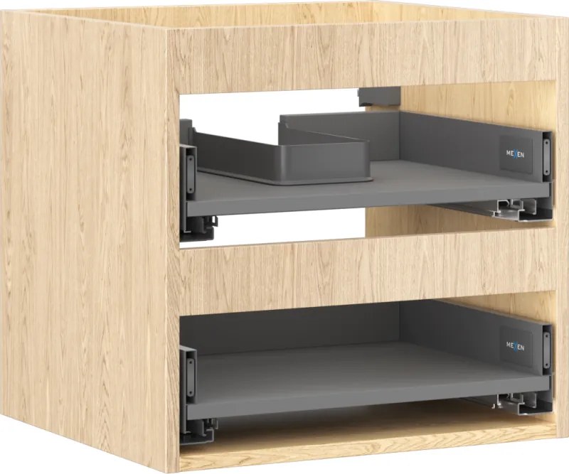 Mexen Box-A, závěsná skříňka 50 cm, 2 zásuvky, dub, 91AX0-0500-470-2-81