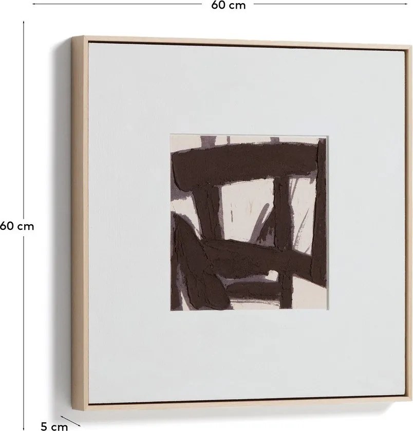 Ručně malovaný obraz s rámem/na plátně 60x60 cm Arilan – Kave Home