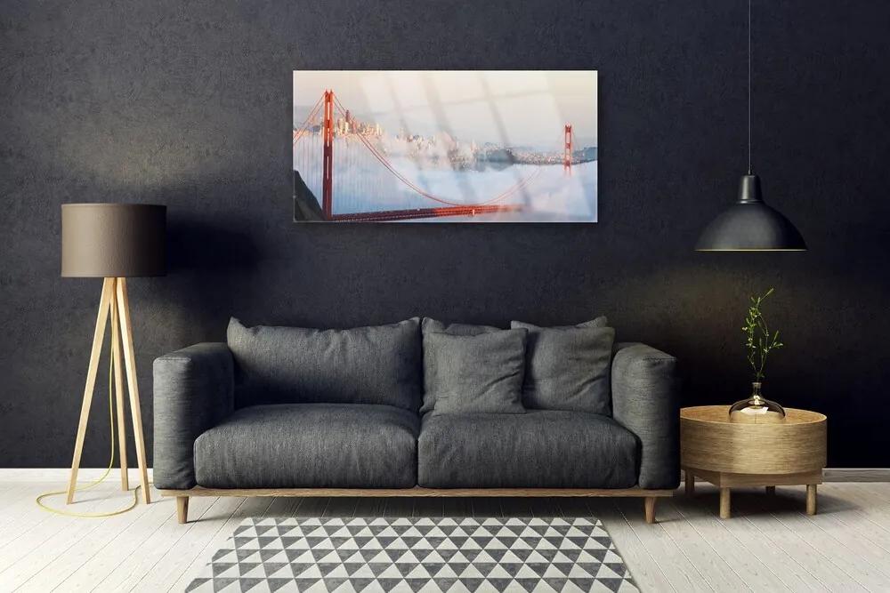 akrylový obraz Mosty Architektura 100x50 cm