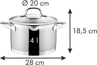 TESCOMA Hrnec PRESIDENT s cedicí poklicí ø 20 cm, 4,0 l
