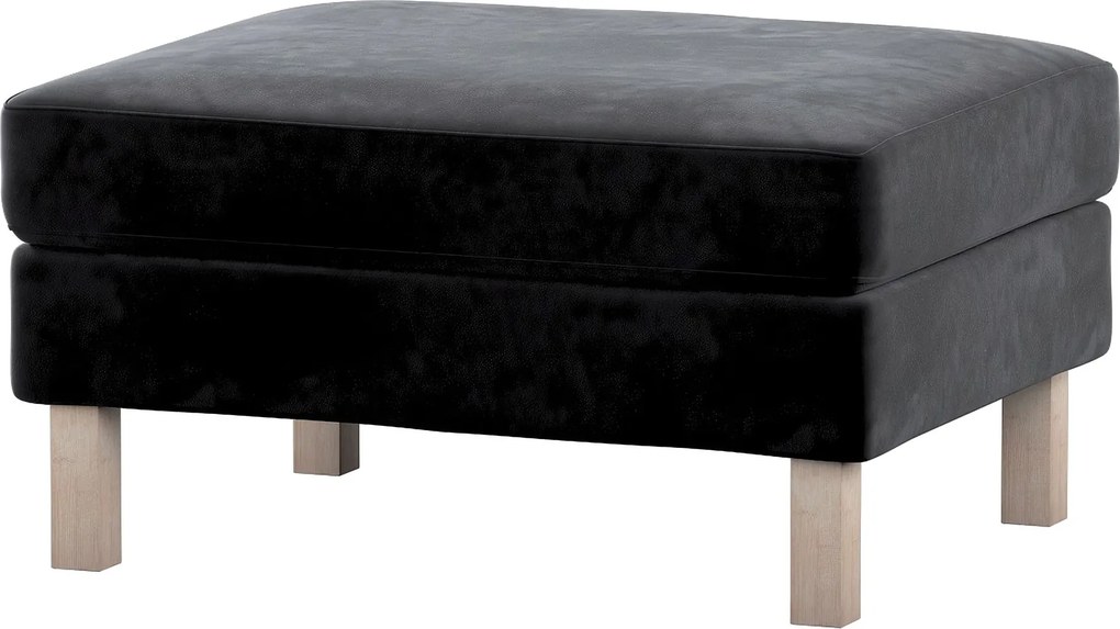 Potah na podnožku IKEA Karlstad barva černá látka lesklé, sametová