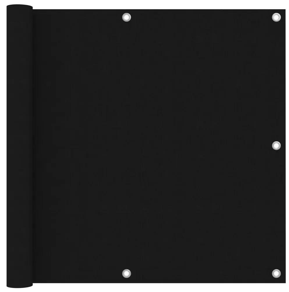 Balkónová zástěna černá 90 x 500 cm oxfordská látka - Default Title