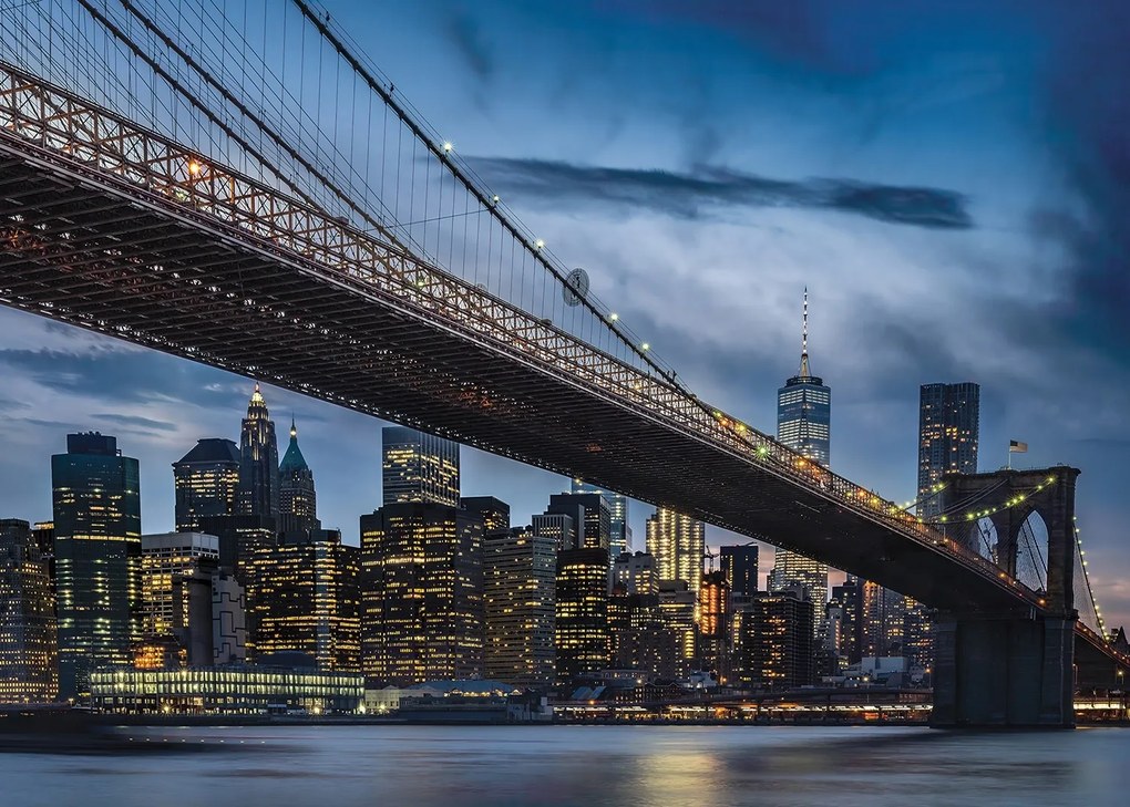 Fototapeta na míru Noční Brooklynský most | Vliesová fototapeta na zed' | DFTNXXL3024