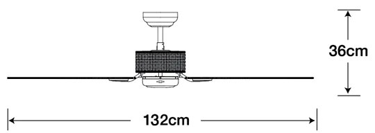 Lucci air 510297 - Stropní ventilátor FIJIAN bílá