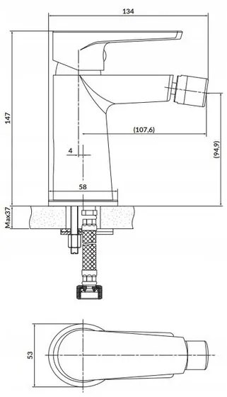 Cersanit Moduo - bidetová baterie, chrom, S951-351