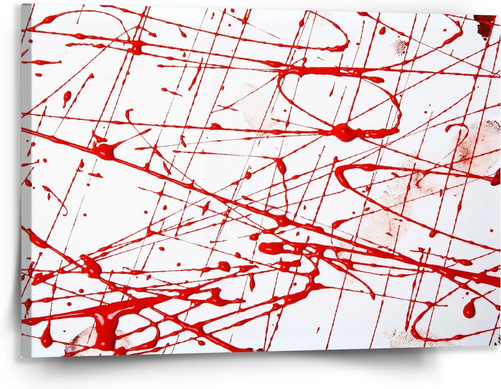 Obraz SABLO - Červené cákance 50x50 cm