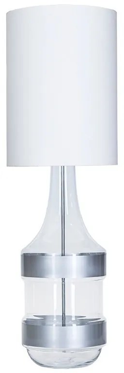 4concepts Designová stolní lampa BIARITZ Barva: Bílo-stříbrná
