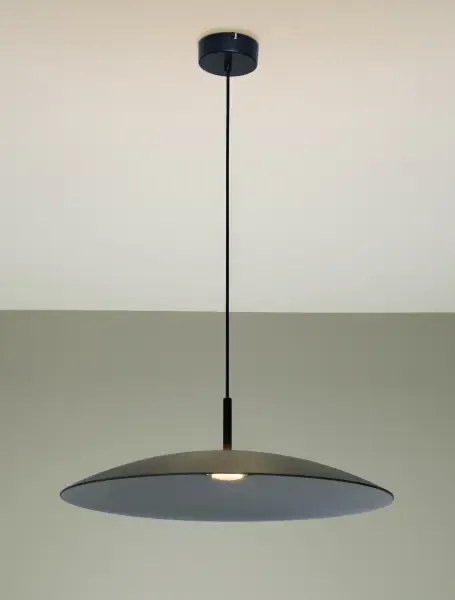 LED černo-kouřový designový lustr Polifemo