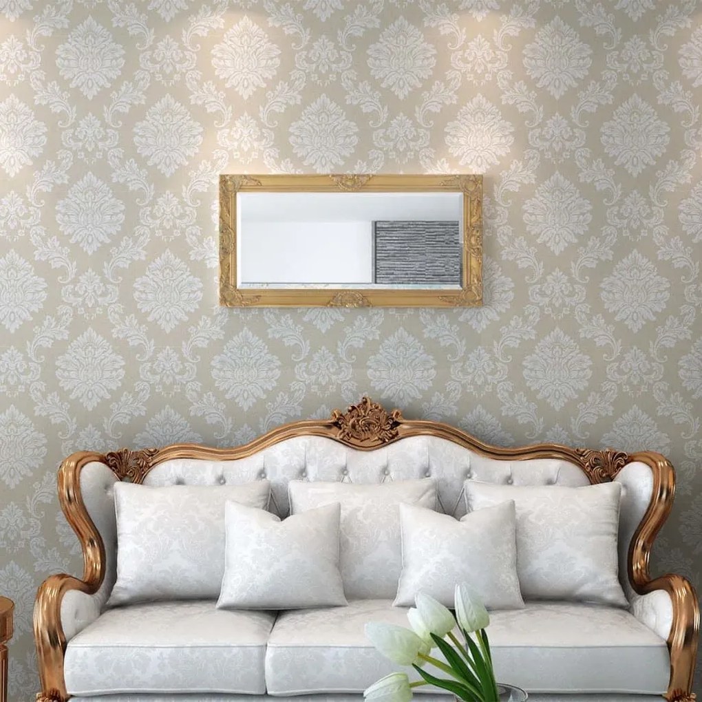 Nástěnné zrcadlo barokní styl 100 x 50 cm zlaté 243680