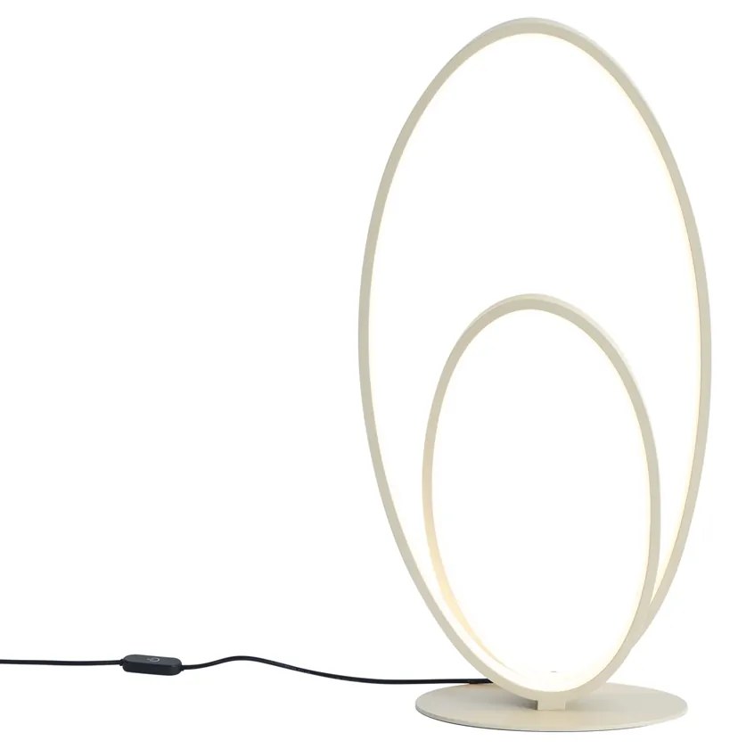 Designová stolní lampa béžová vč. LED 3-stupňové stmívání - Boomerang Biano.cz