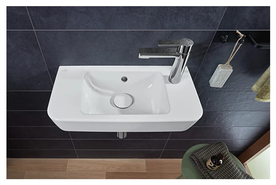 VILLEROY & BOCH Villeroy Boch O.NOVO: Umývátko 500x250 mm, otvor na baterii vpravo, bílá alpin, 4342R501