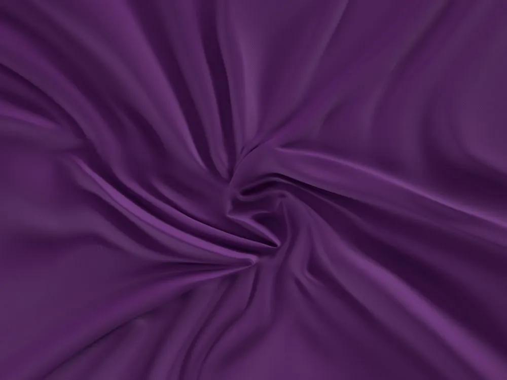 Saténové prostěradlo (80 x 200 cm) - Tmavě fialová