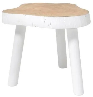 HK living Stolička Tree table, bílá barva, dřevo