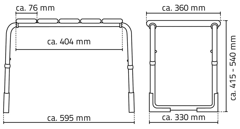 Ridder Ridder, HANDICAP koupelnová židle, nastavitelná výška, chrom/bílá, A172101