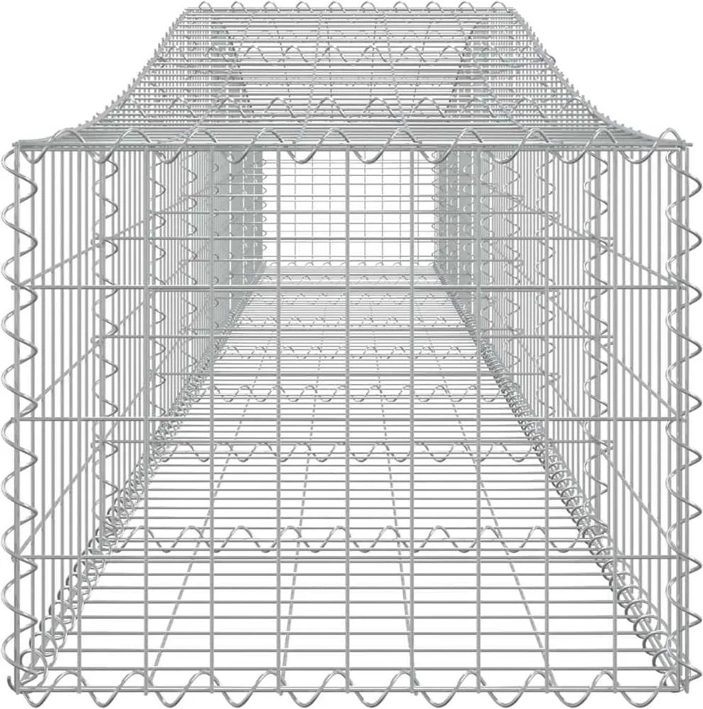 Klenuté gabionové koše 4 ks 400x50x40/60 cm pozinkované železo 3145919