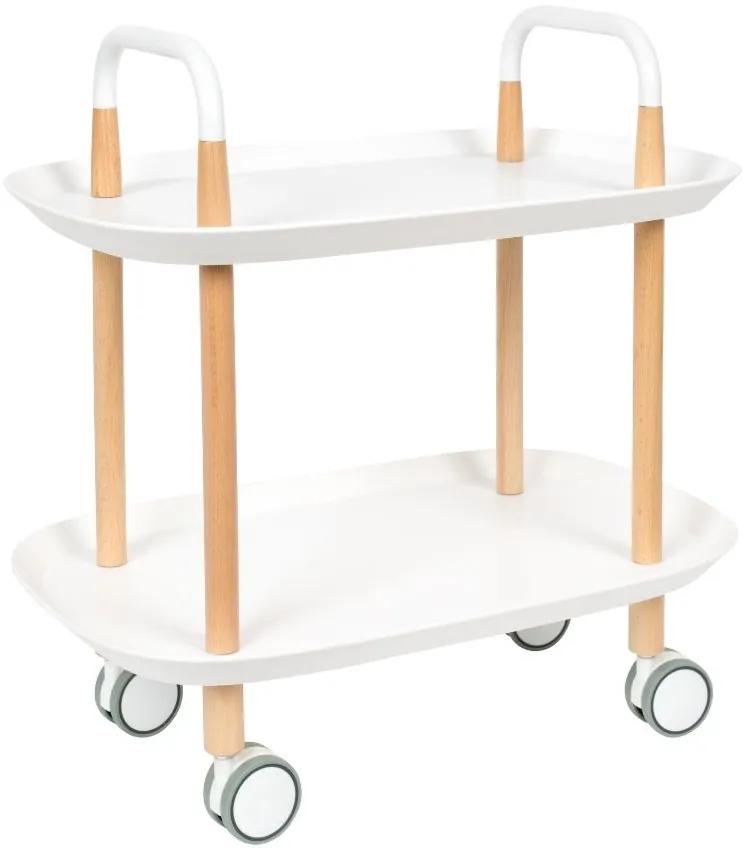 DNYMARIANNE -25% White Label Bílý plastový odkládací stolek WLL Cruiser 57,5x37 cm
