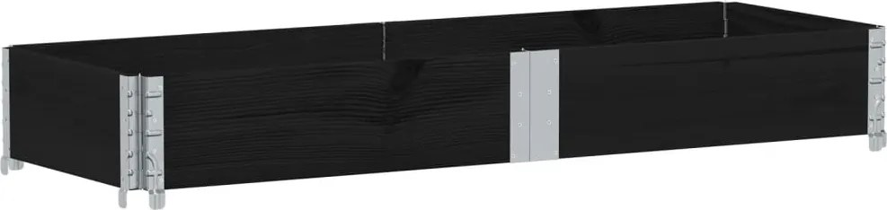 Zahradní truhlík černý 150x50 cm masivní borové dřevo 3295404
