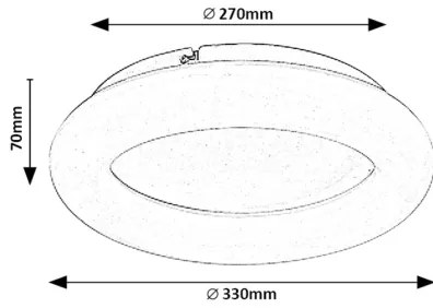 Rabalux 71168 - LED Stropní svítidlo CELIE LED/24W/230V pr. 33 cm bílá
