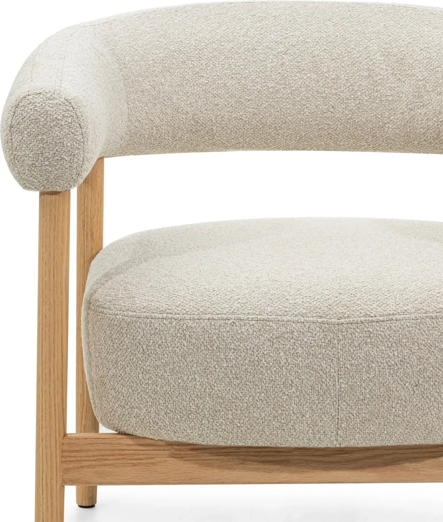Designové křeslo Montepulciano z masivu světle béžové