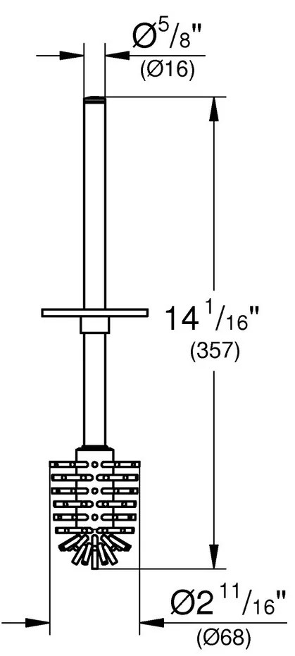 Grohe Selection Cube - Náhradní kartáč, chrom 40868000