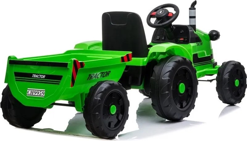 LEAN CARS Bateriový traktor s přívěsem CH9959 zelený