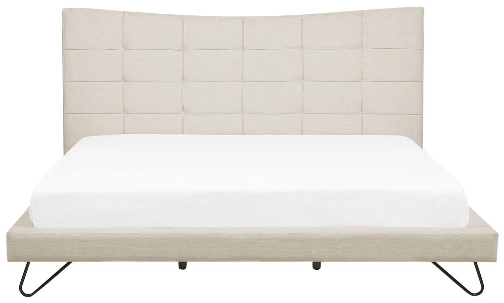 Béžová postel 180 x 200 cm LANNION Beliani