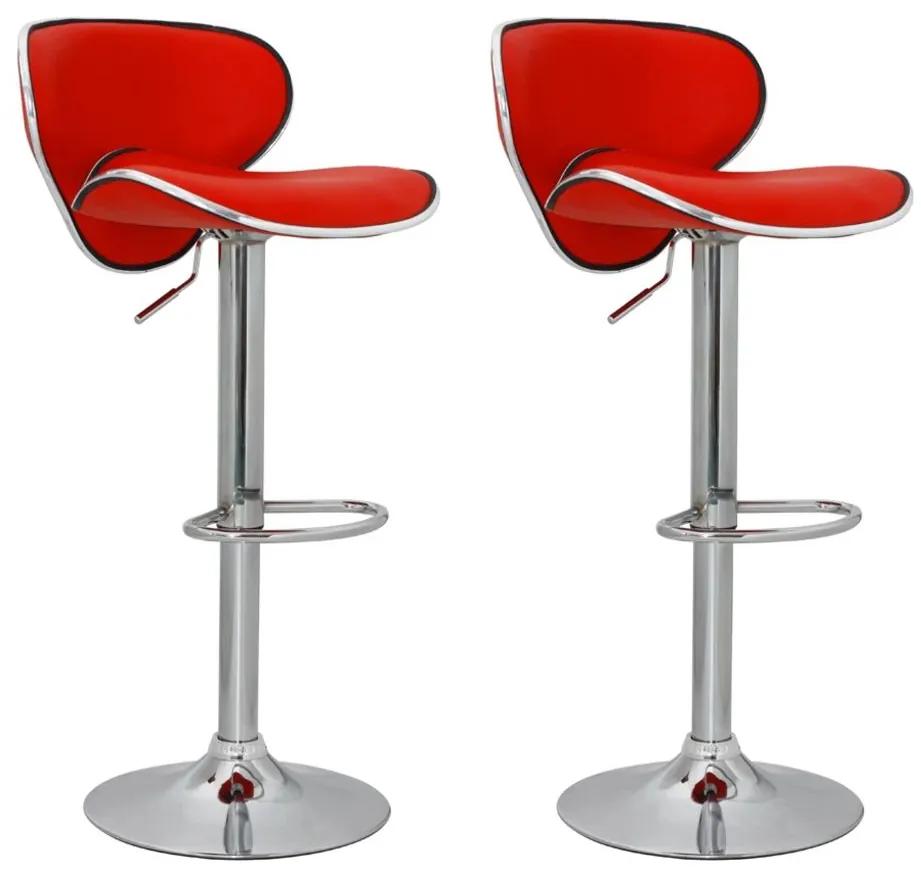 60493 vidaXL Barové židle 2 ks červené