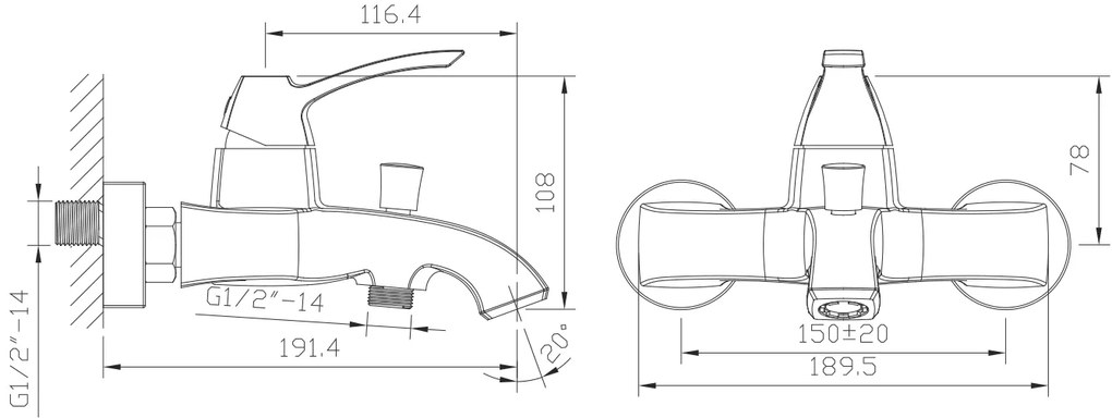 SAPHO DREAMART nástěnná vanová retro baterie, chrom DA010